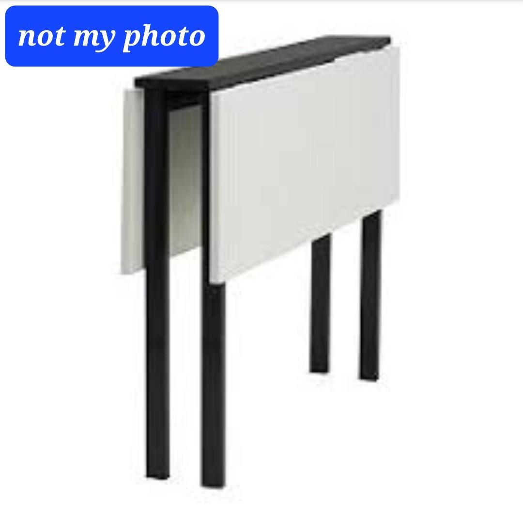 Ikea Lakafors Foldable Black and White Melamine Pliable Table ...