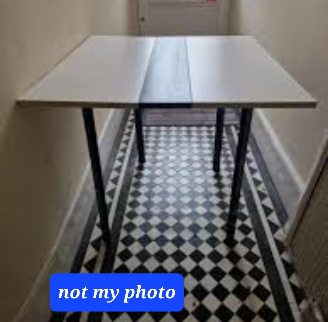Ikea Lakafors Foldable Black and White Melamine Pliable Table ...