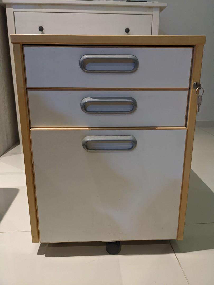IKEA Pedestal drawer w lock, Furniture & Home Living, Furniture ...