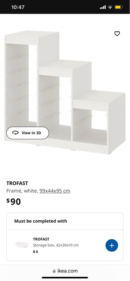 Ikea Trofast Step Ladder White Shelf x2, Furniture & Home Living ...