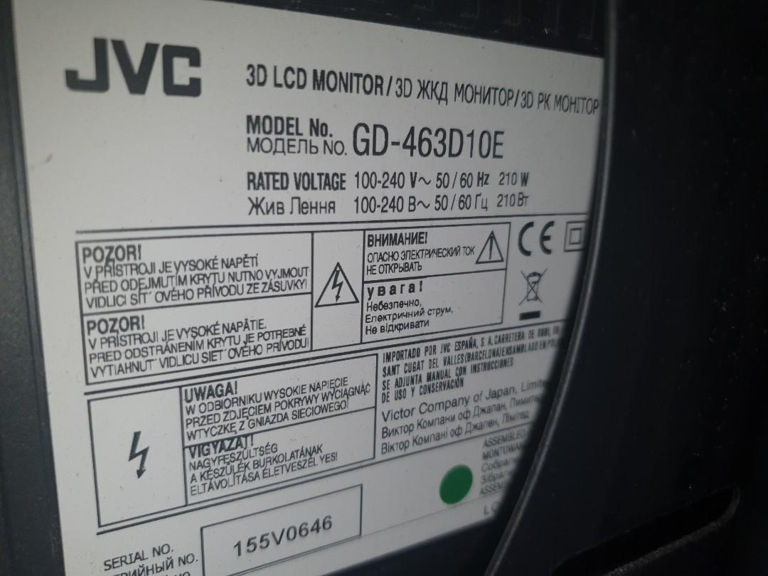 JVC 46 inch TV with Universal TV Stand, TV & Home Appliances, TV ...