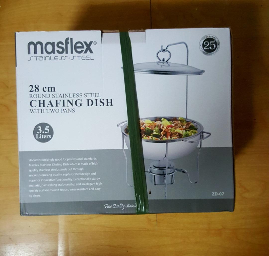 Kitchenware - Masflex 28CM Stainless Steel Chafing Dish with 2 Pans (3 ...