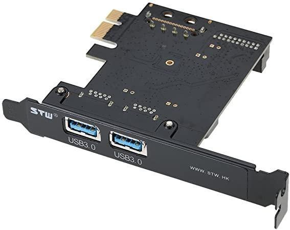 KKmoon STW PCI Express Card PCI-E to USB3.0 2-Ports Mini PCI-E USB 3.0 Hub Controller Adapter ...