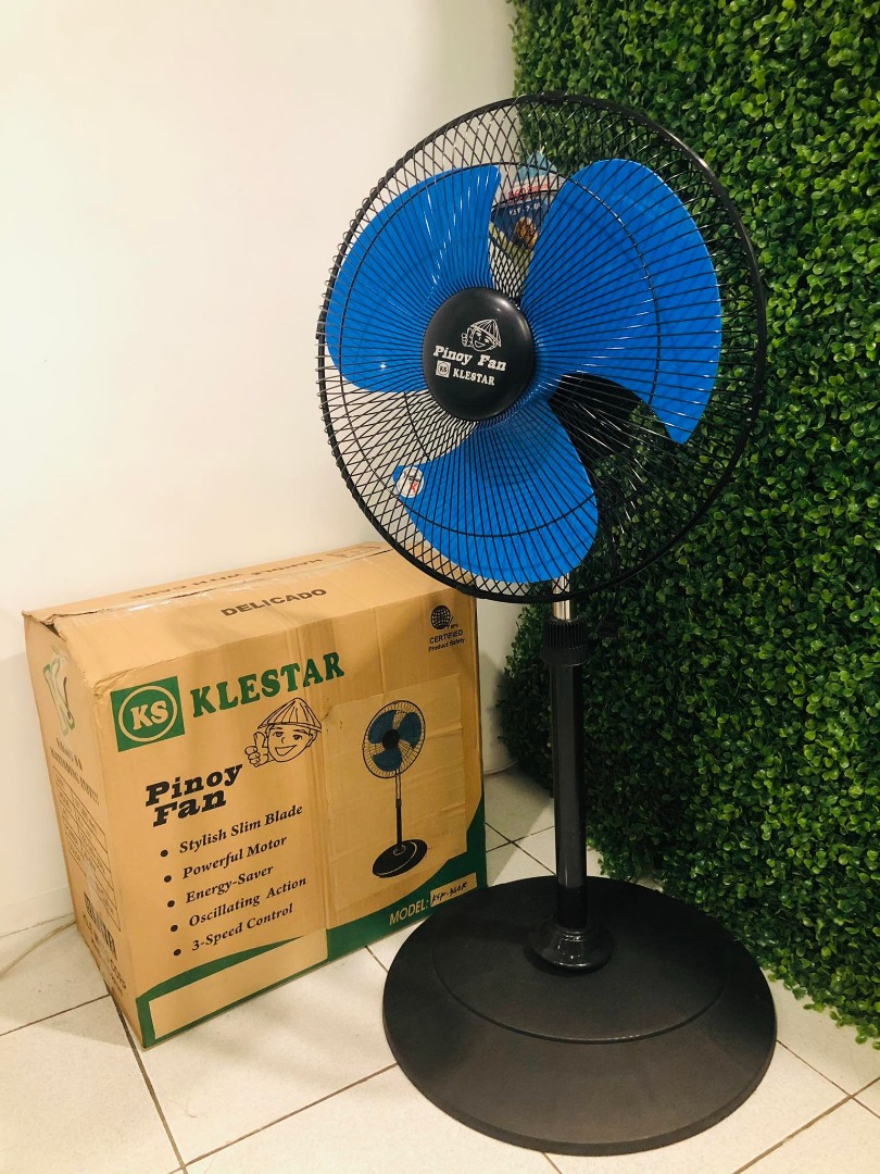 KLESTAR 16" Stand Fan Plastic Blade 360 Degree Rotation Black KSF360R ...