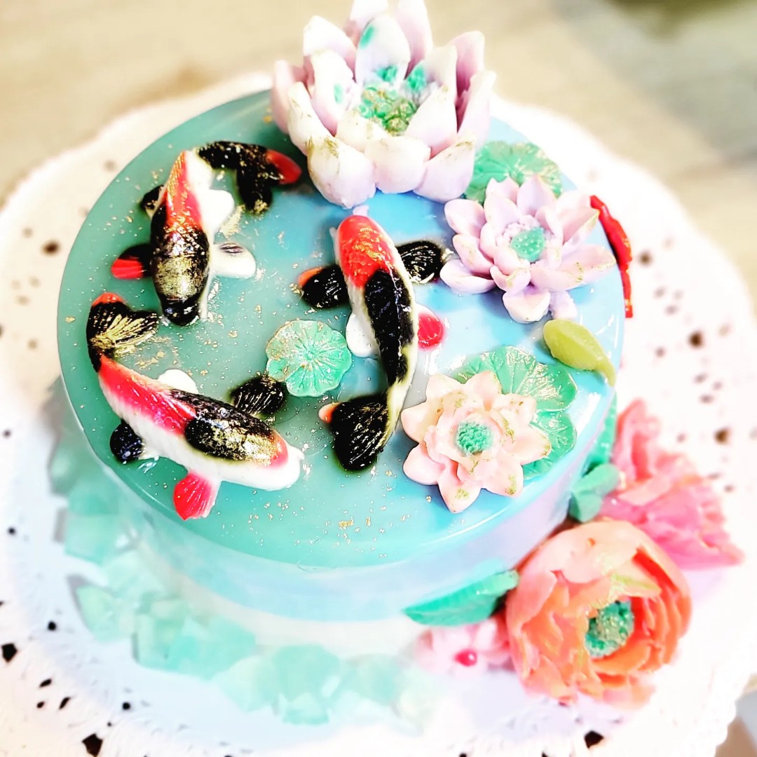 Koi pond agar agar, Food & Drinks, Homemade Bakes on Carousell