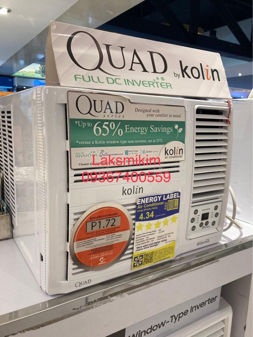 Kolin window type inverter .75hp kag75wcinv kag-75wcinv 1.0hp 1hp kag ...