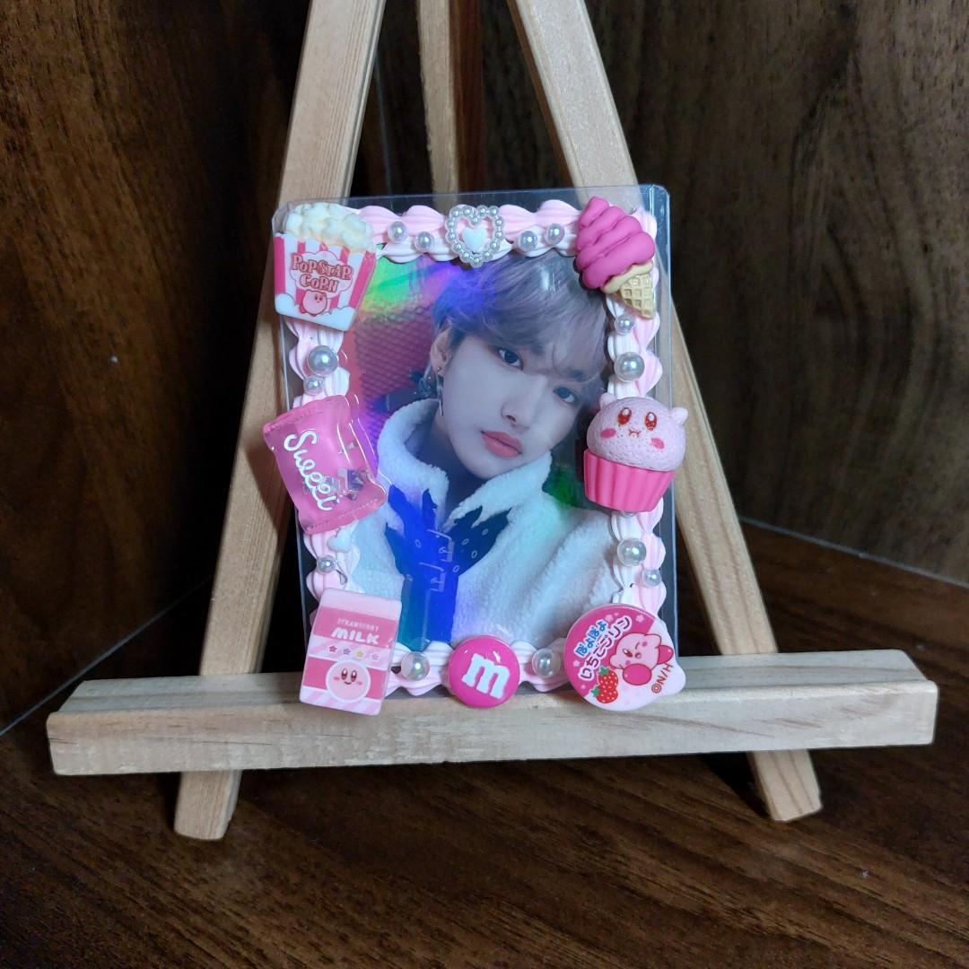 Kpop decorated decoden toploader cream simulation glue kirby hello kitty my melody ateez ...