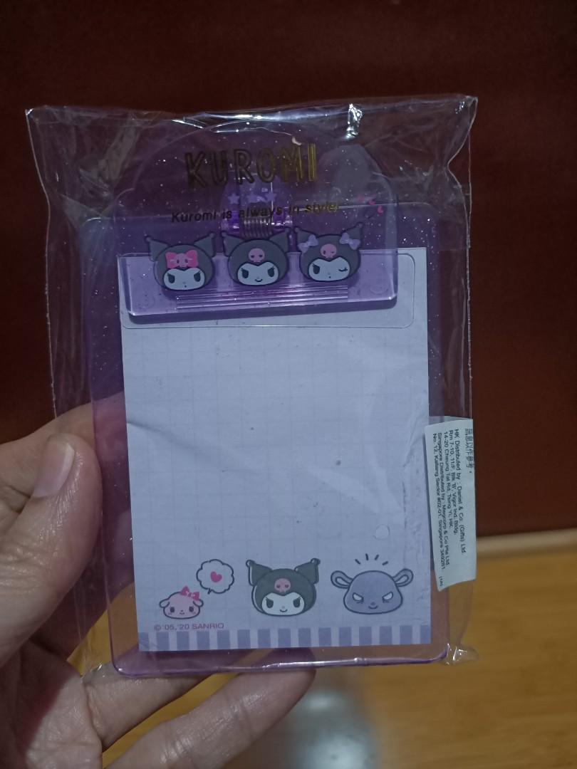 Kuromi Mini Trolley & Clipboard with memo pad, Hobbies & Toys ...