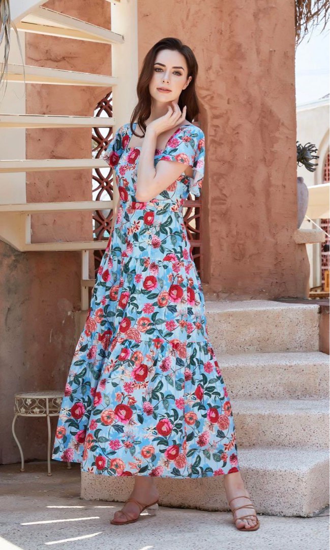 Lark & Peony Ling Shih Floral maxi dress, Women's Fashion, Dresses ...