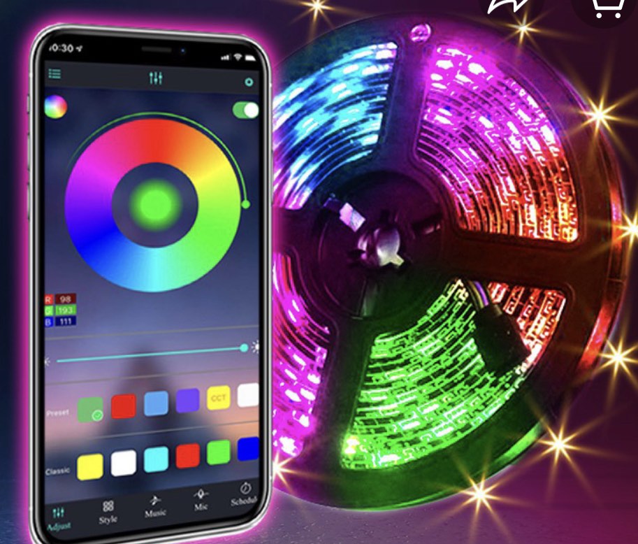 LED Strip light RGB Fairy light 5M With Remote Waterproof, Furniture ...