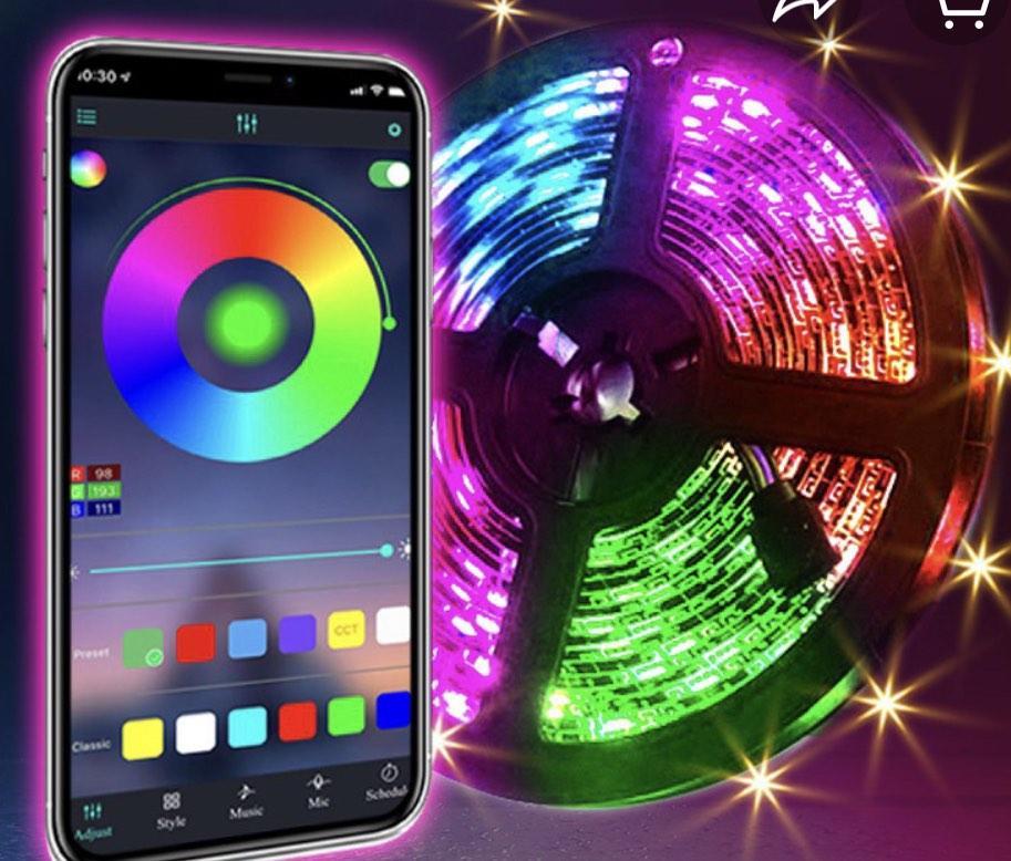 LED Strip light RGB Fairy light 5M With Remote Waterproof, Furniture ...