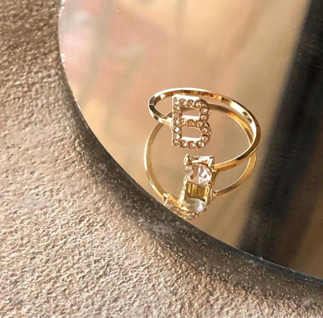 Letter B Ring, Women's Fashion, Jewelry & Organizers, Rings on Carousell