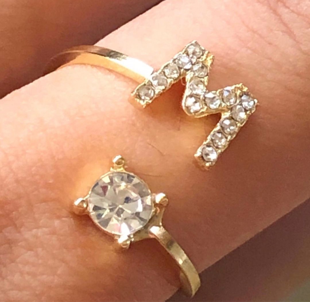 Letter M Ring, Women's Fashion, Jewelry & Organizers, Rings on Carousell