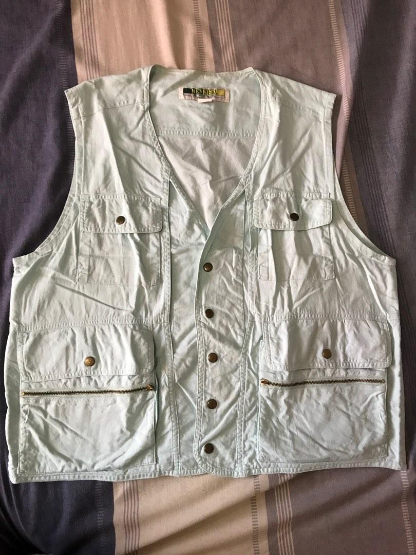 Light Blue Vest, Men's Fashion, Coats, Jackets and Outerwear on Carousell