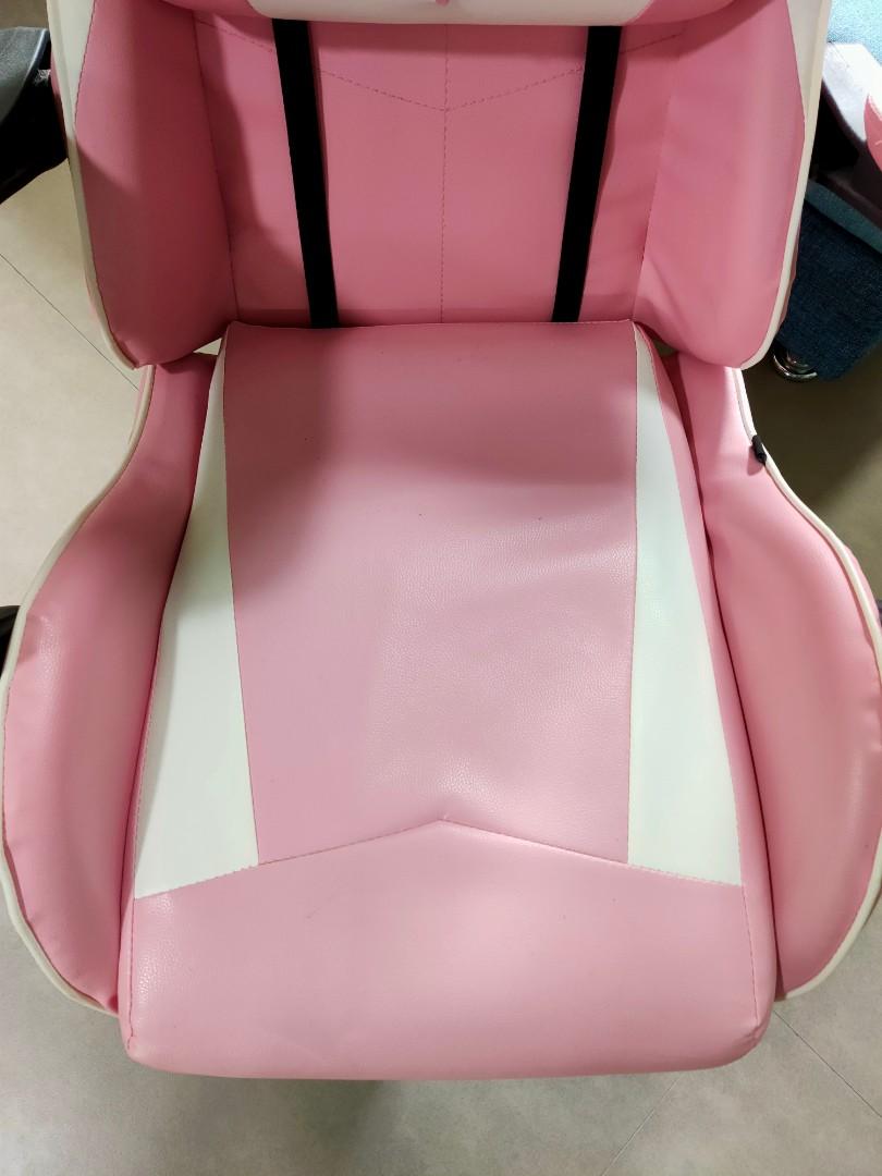 Light Pink Computer Chair, Furniture & Home Living, Furniture, Chairs ...