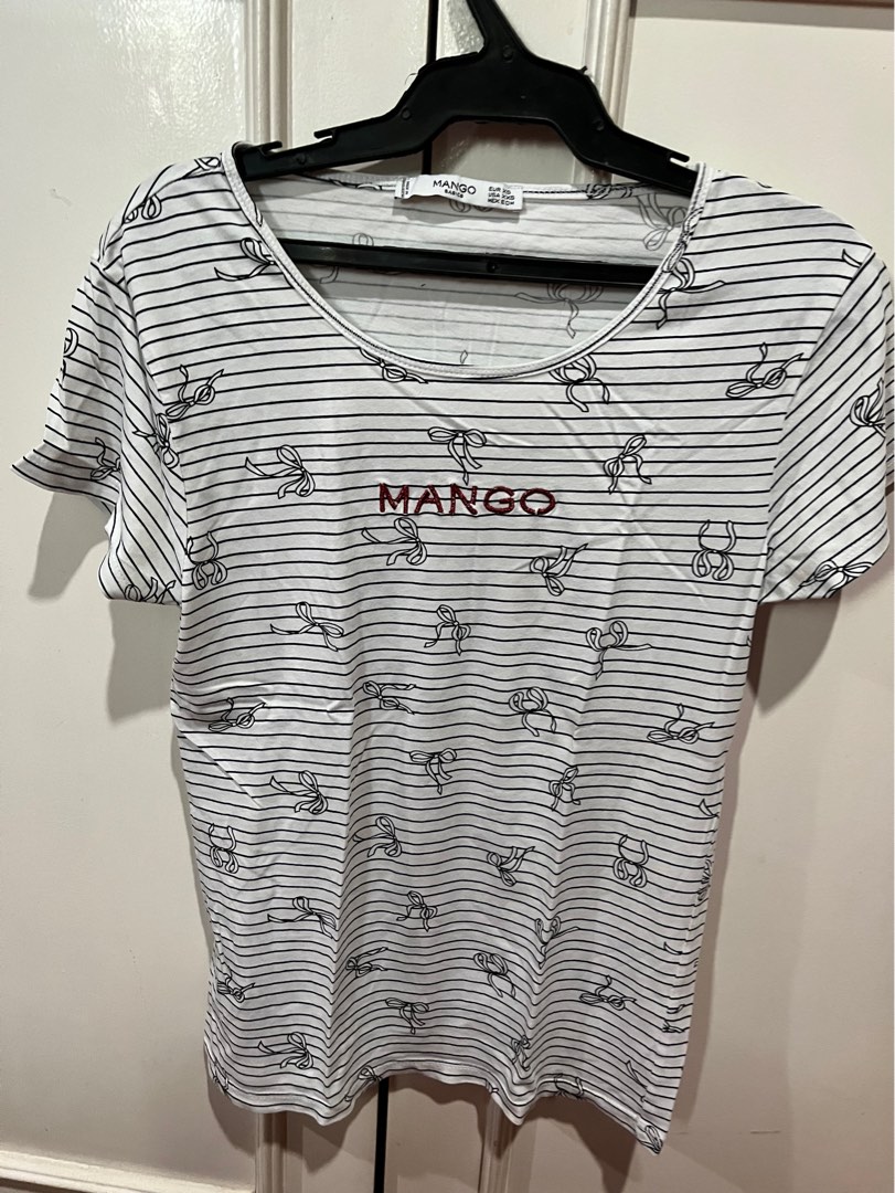 MANGO BASIC TEE, Women's Fashion, Tops, Shirts on Carousell