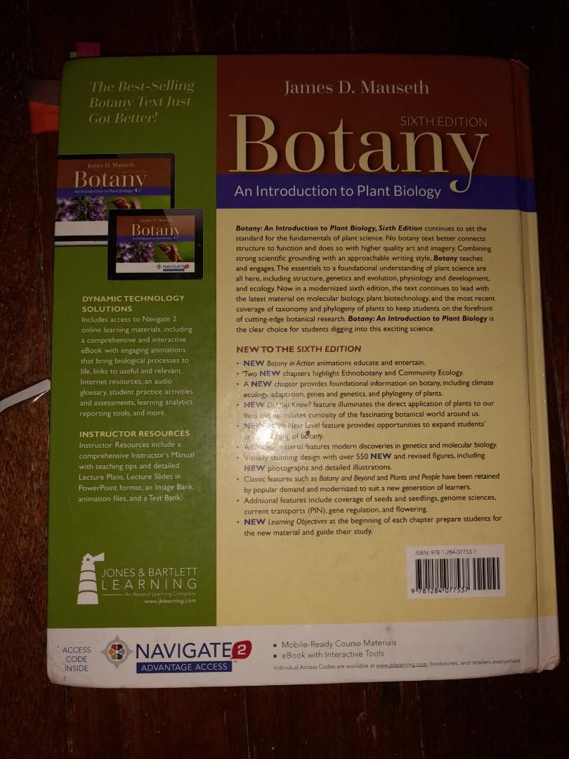 Botany: An introduction to Plant Biology (Mauseth, 6th edition ...