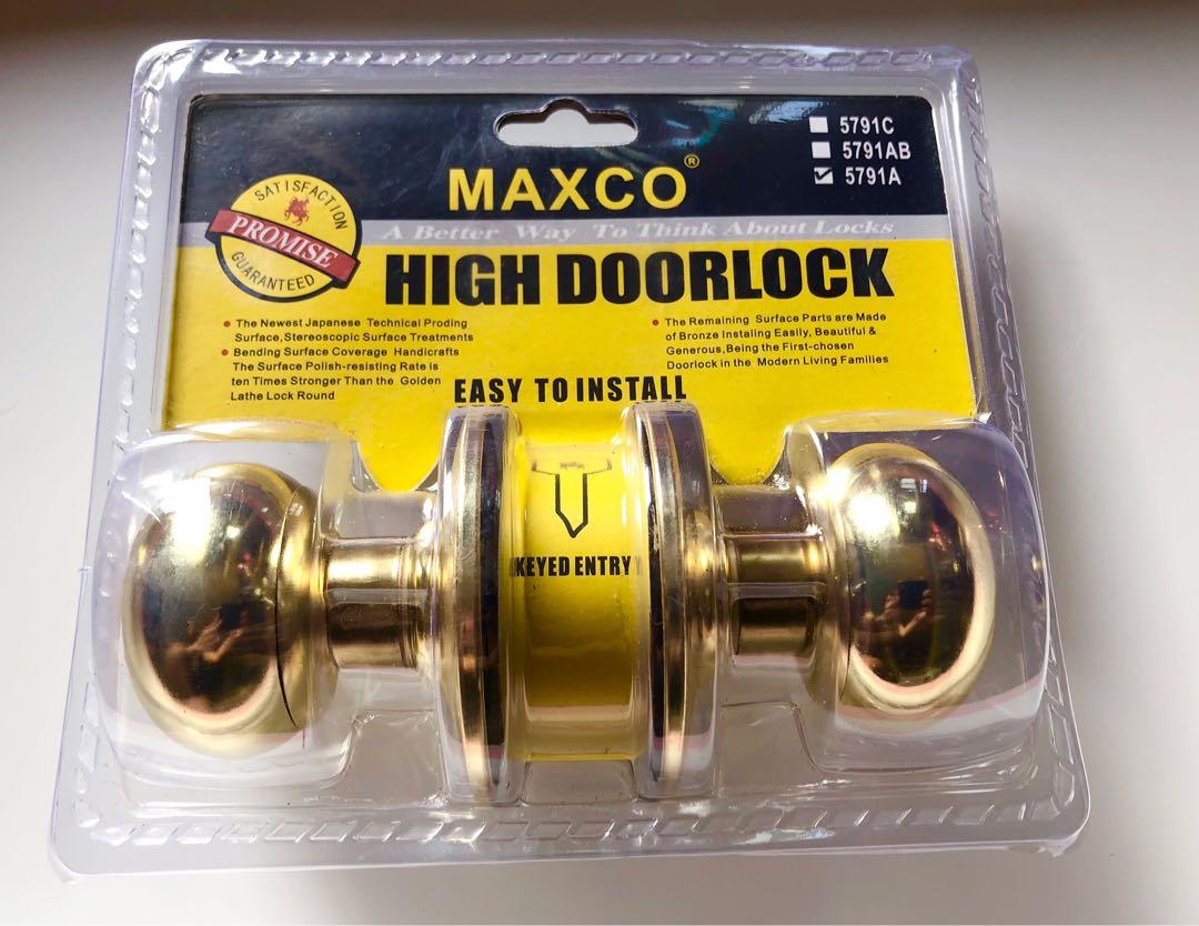 MAXCO DOORKNOB 5791A, Furniture & Home Living, Security & Locks, Locks ...