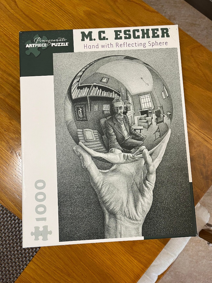 M.C. ESCHER ‘Hand with Reflecting Sphere’ 1000 pieces puzzle WITH ...