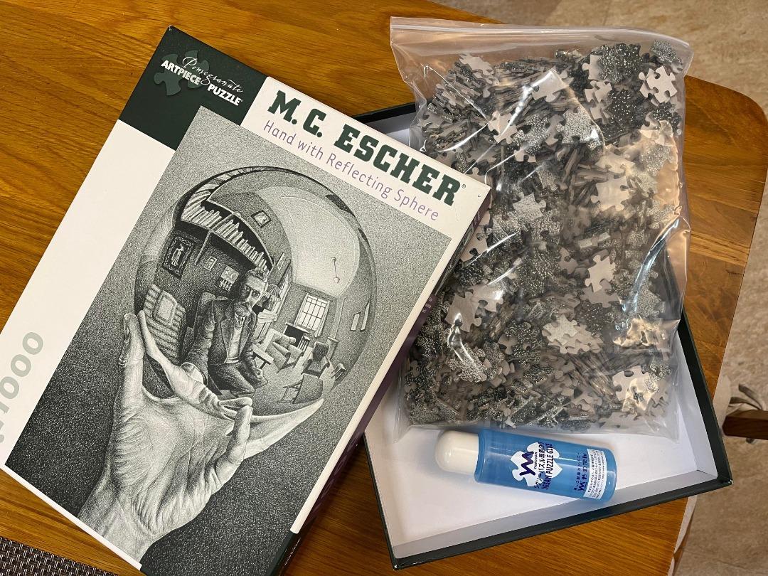 M.C. ESCHER ‘Hand with Reflecting Sphere’ 1000 pieces puzzle WITH ...