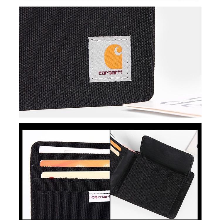 Men Oxford Slim Bifold Teenager Minimalist Canvas Wallet with Coin ...