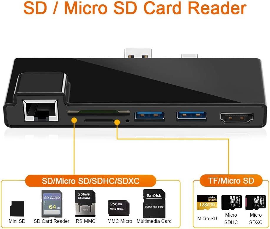 Microsoft Surface Pro 5 Pro 6 USB 3.0 Hub, Build-in TF & SD Card Reader ...