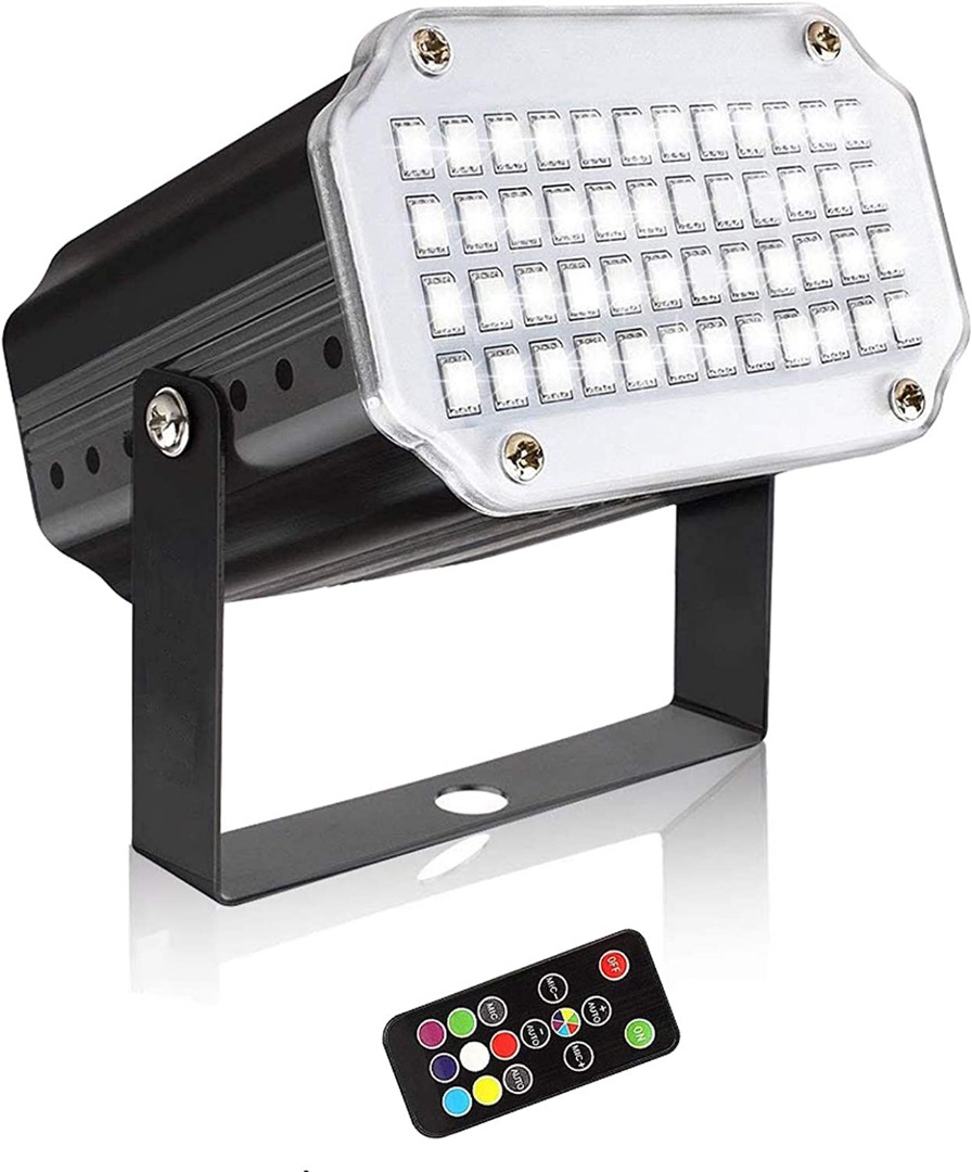 Mini Stage Strobe Light with 48 Super Bright Led, softeen 7 Colors ...
