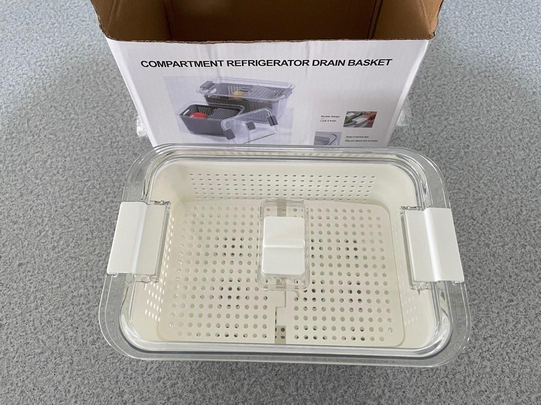 Minor defects Double Layer Transparent Storage Box Fruit Container ...