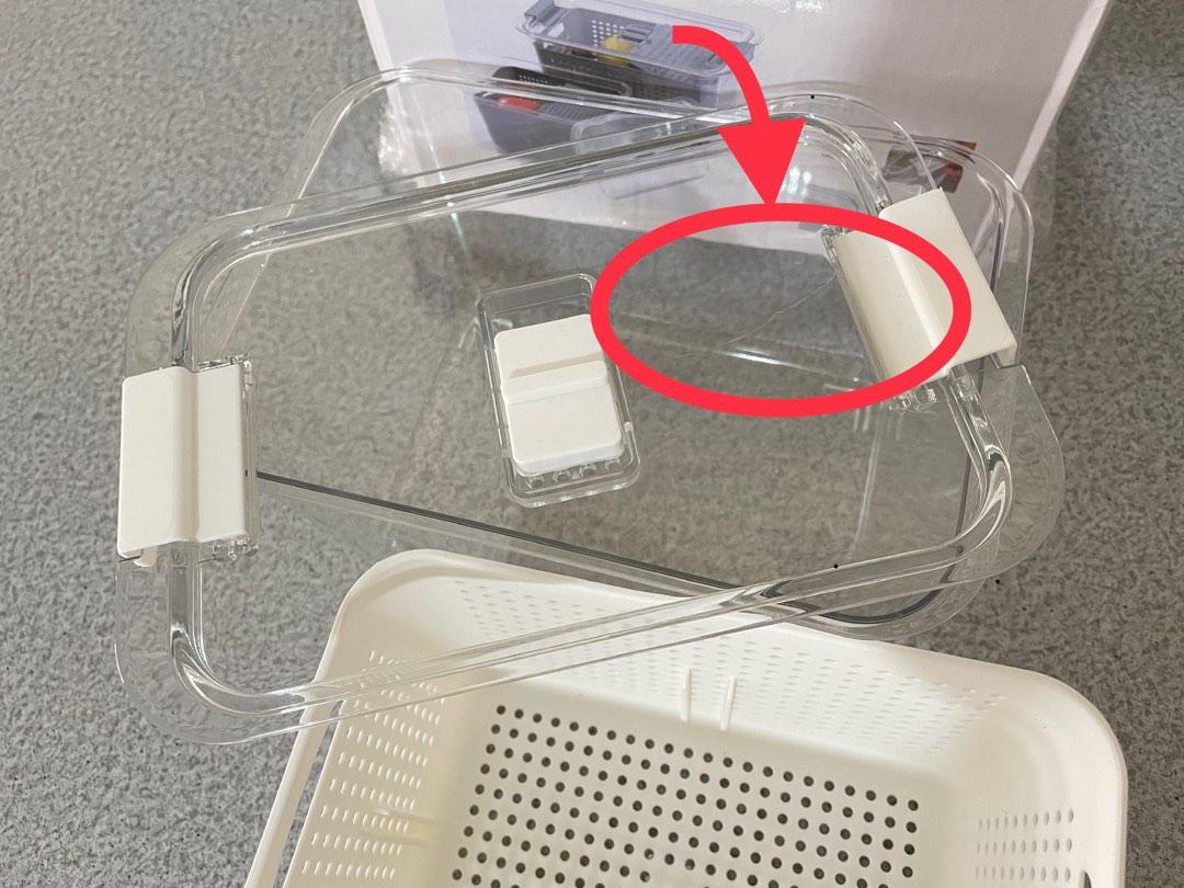 Minor defects Double Layer Transparent Storage Box Fruit Container ...