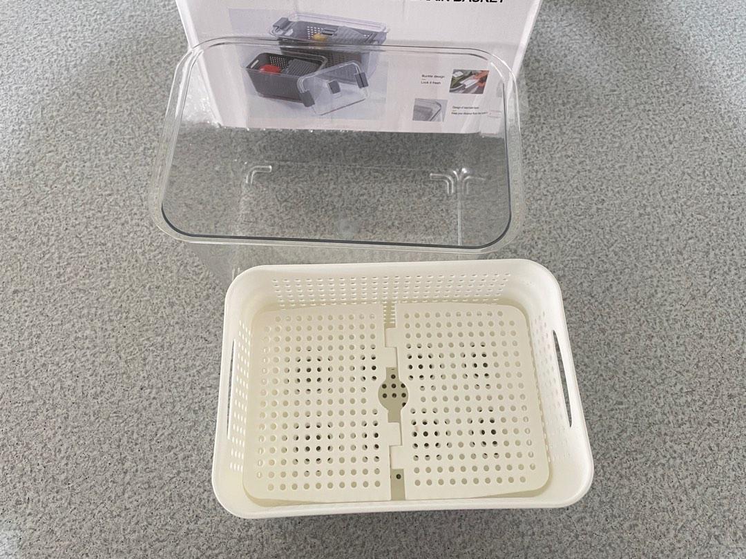 Minor defects Double Layer Transparent Storage Box Fruit Container ...