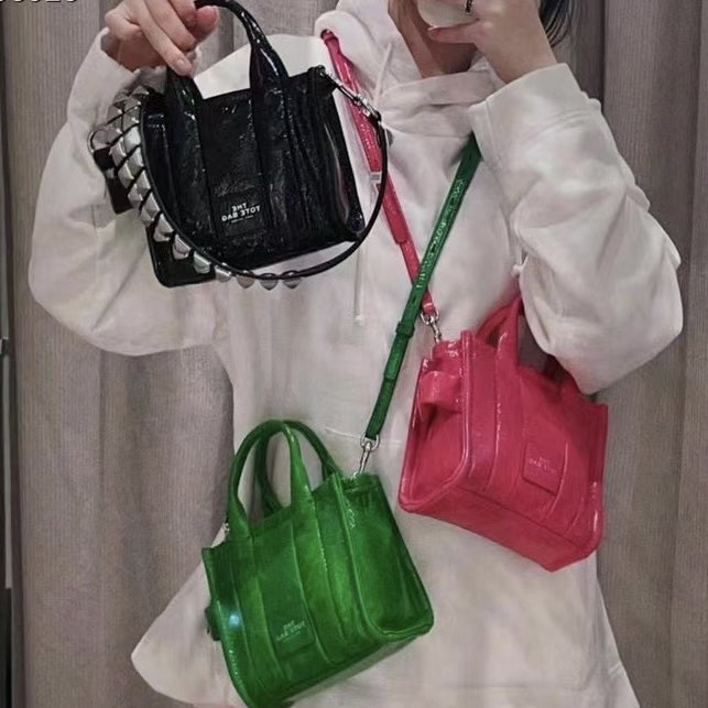 MJ The Shiny Crinkle Micro Tote Bag, Women's Fashion, Bags & Wallets ...