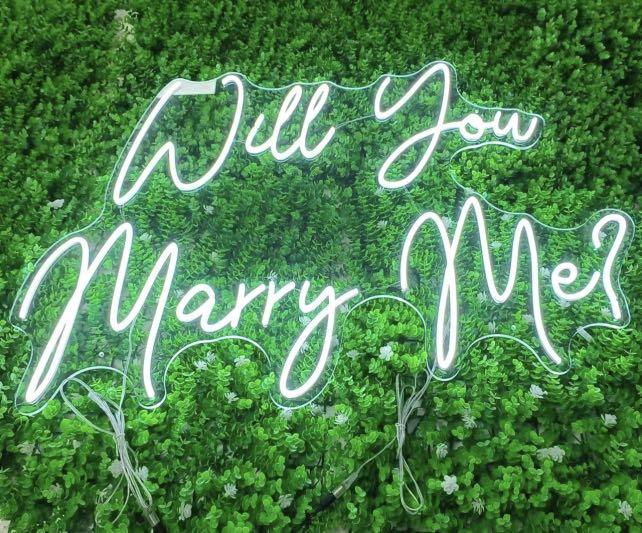 NEON LIGHT WILL YOU MARRY ME LED SIGN SIGNAGE PROPOSAL PLAN DECO ...