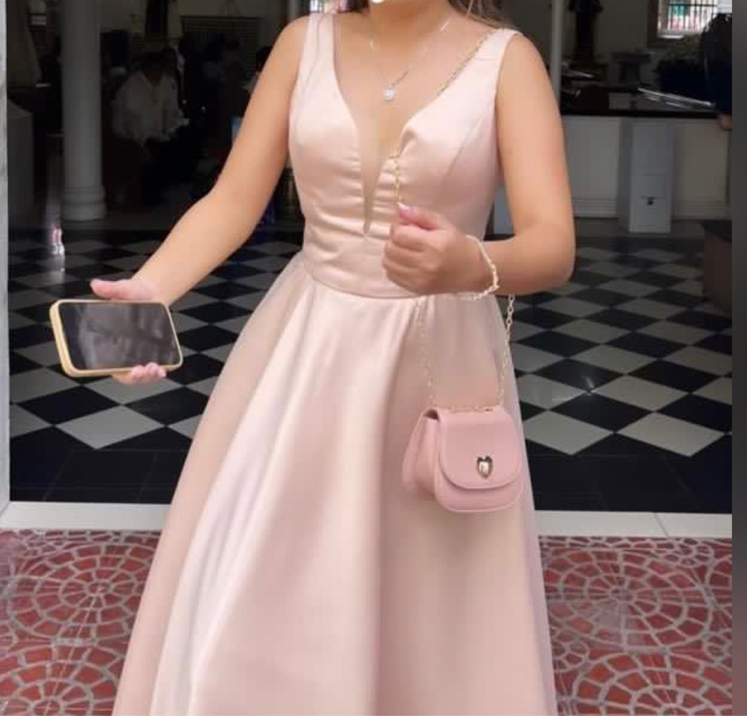 Old Rose Gown, Women's Fashion, Dresses & Sets, Evening dresses & gowns ...