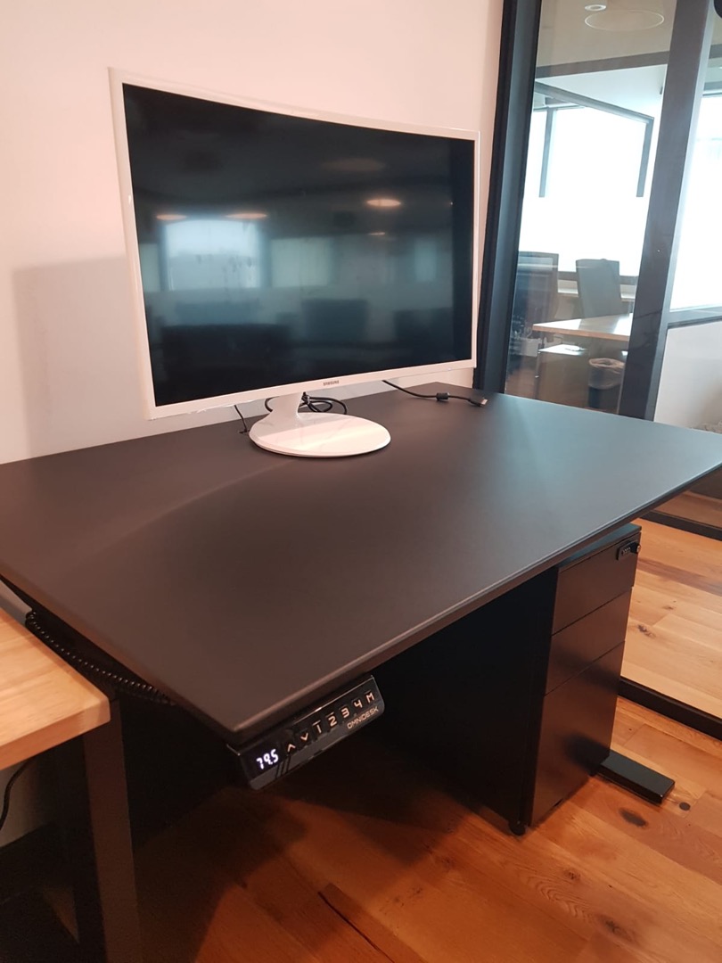 Omnidesk Powered Table 48" inch with Mounted Powerbar, Furniture & Home ...