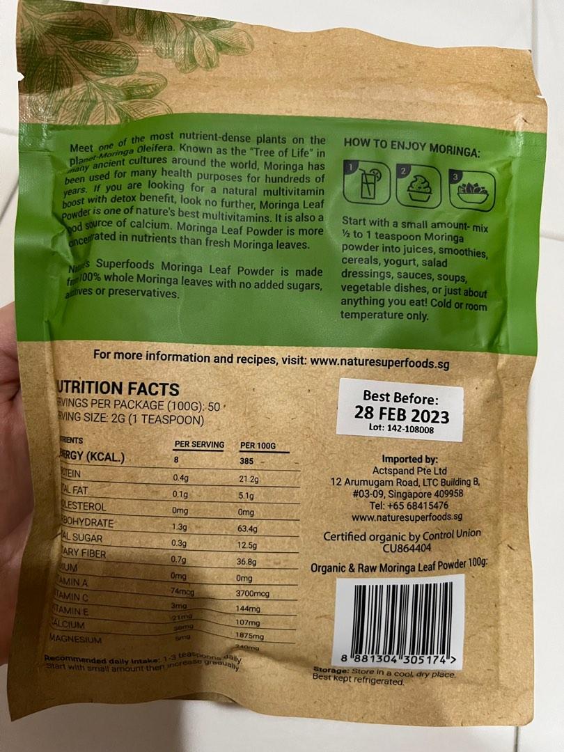 Organic Raw Moringa Leaf Powder, Health & Nutrition, Health Supplements, Health Food, Drinks ...