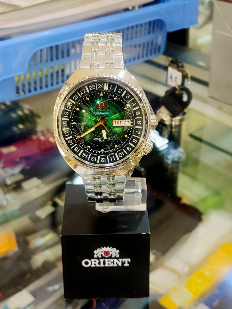 ORIENT WORLD MAP AUTOMATIC MEN WATCH, Men's Fashion, Watches ...