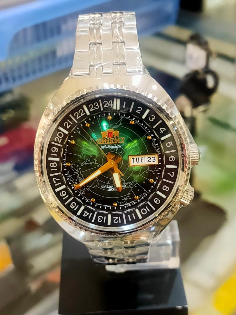 ORIENT WORLD MAP AUTOMATIC MEN WATCH, Men's Fashion, Watches ...