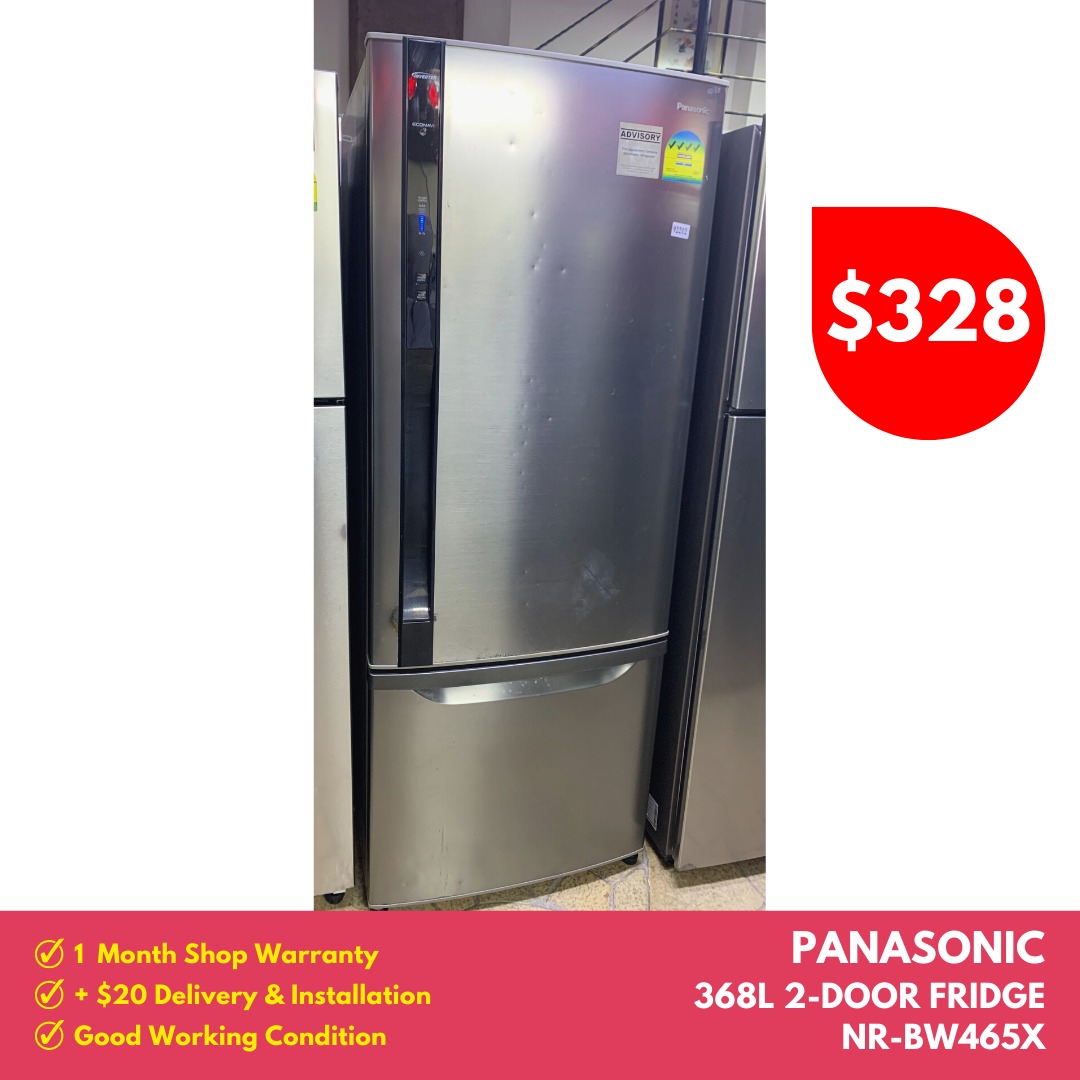 PANASONIC 368L 2-Door Fridge_NR-BW465X (92212), TV & Home Appliances, Kitchen Appliances ...