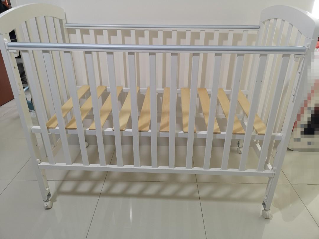 Picket&Rail 6-in-1 Solid Wood Baby Cot with Drop-Side Gate (120X60cm ...