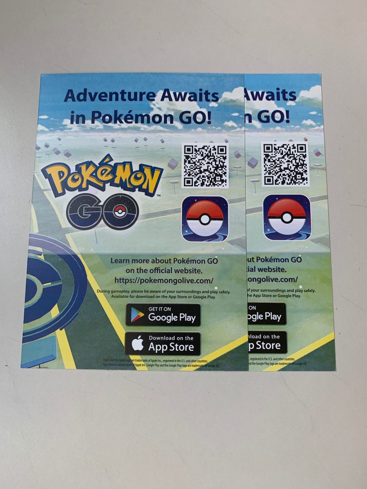 Pokemon go codes, Hobbies & Toys, Toys & Games on Carousell