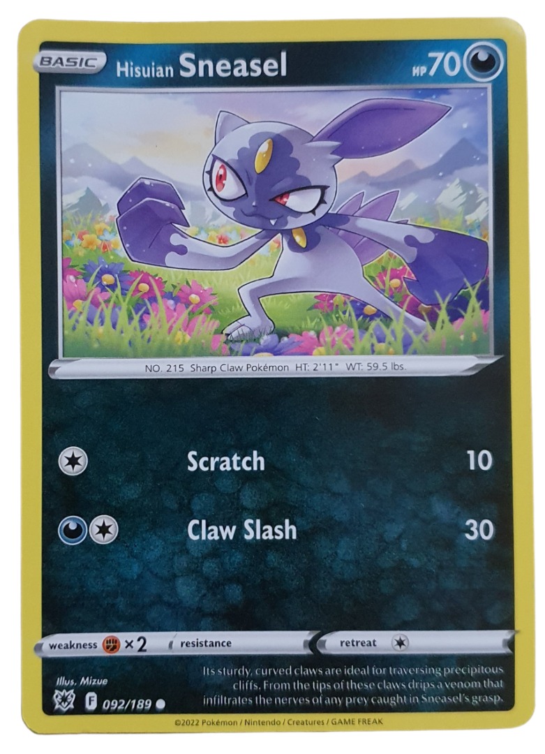 Pokemon Sneasel Card Original, Hobbies & Toys, Toys & Games on Carousell