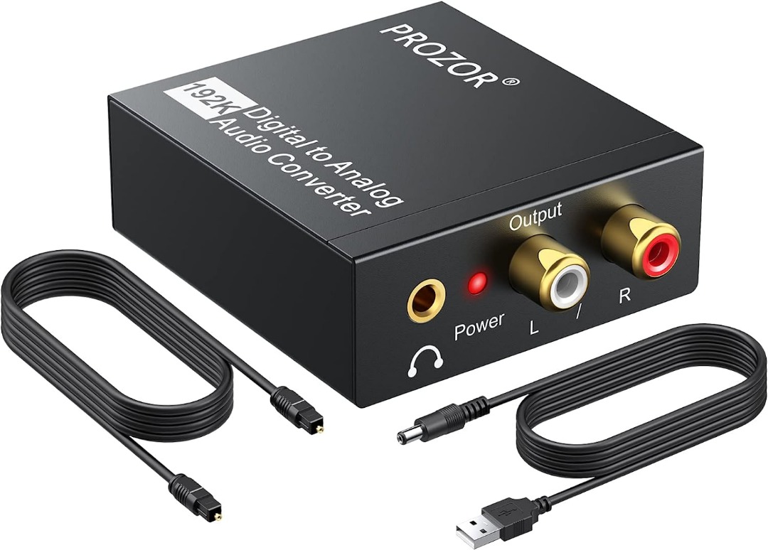 PROZOR 192KHz Digital to Analog Audio Converter DAC Digital SPDIF ...