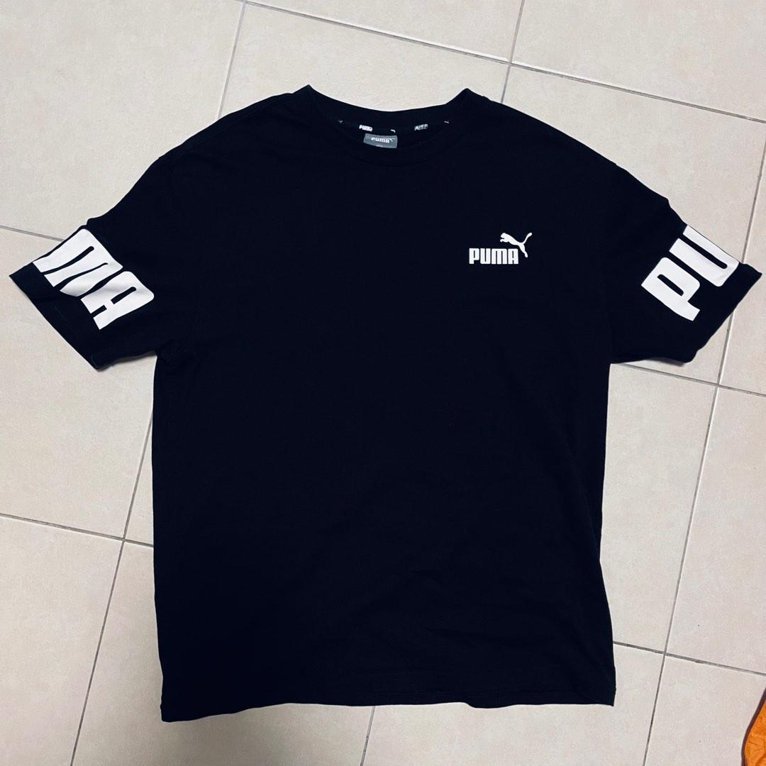 Puma Logo T Shirt, Men's Fashion, Tops & Sets, Tshirts & Polo Shirts on Carousell