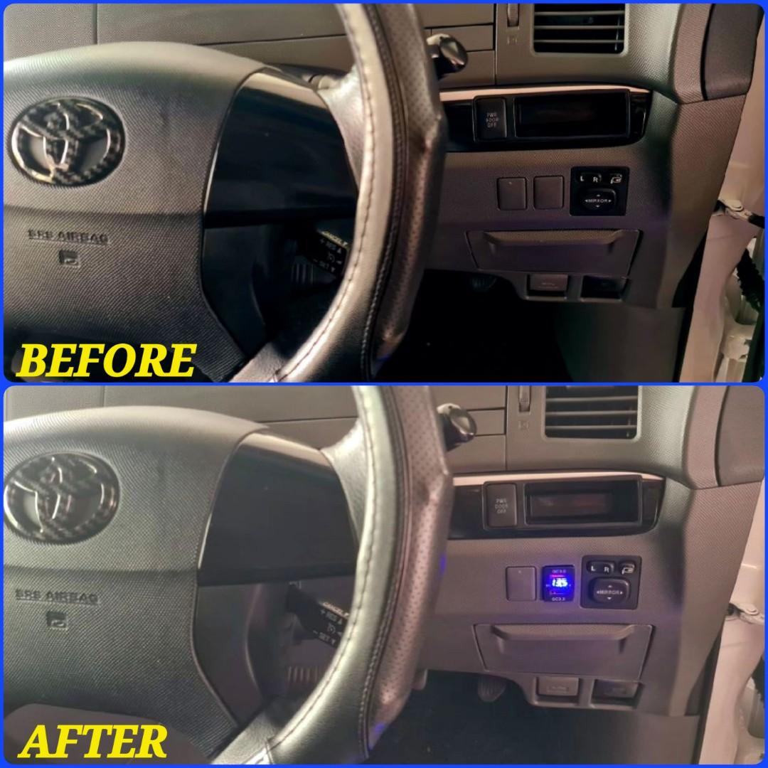 QUICK & FAST CHARGE Dual USB Ports with Voltmeter For Honda, Toyota ...