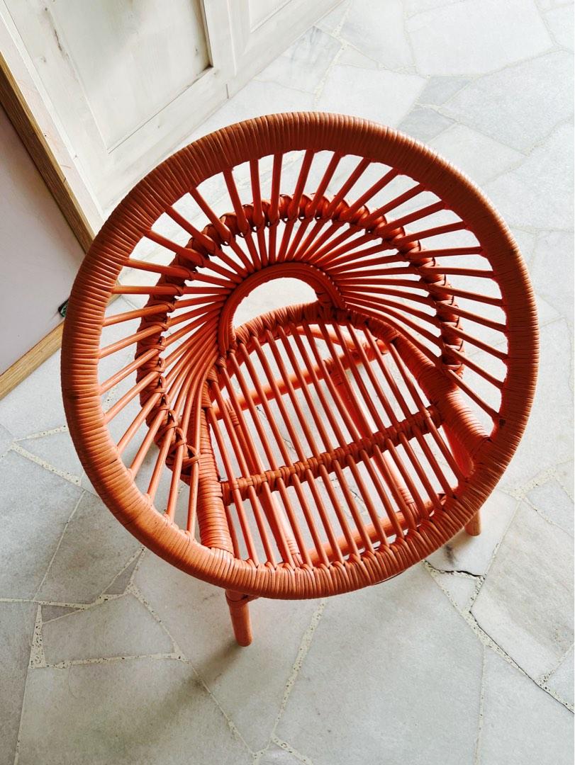 Rattan Momiji Maya Chair - Peach Pink, Furniture & Home Living ...