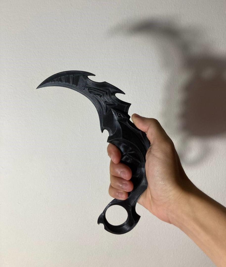 Reaver Karambit Valorant 3D Printed Knife, Hobbies & Toys, Toys & Games ...