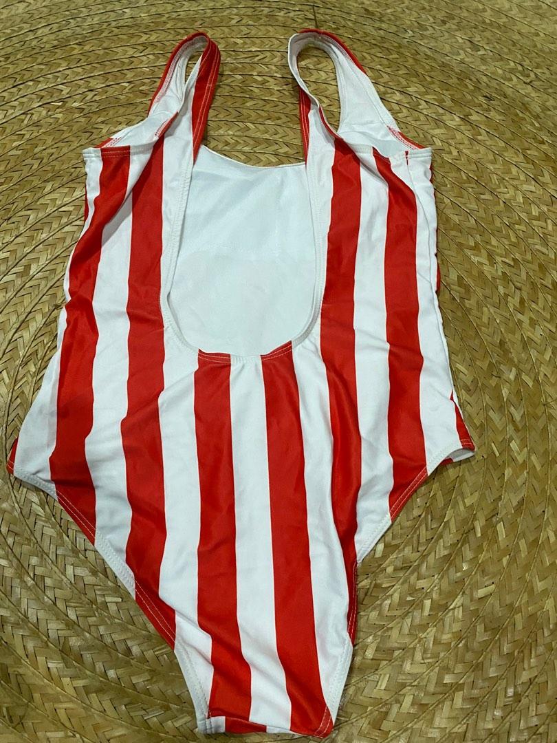 Red stripe One Pie e, Women's Fashion, Swimwear, Bikinis & Swimsuits on ...