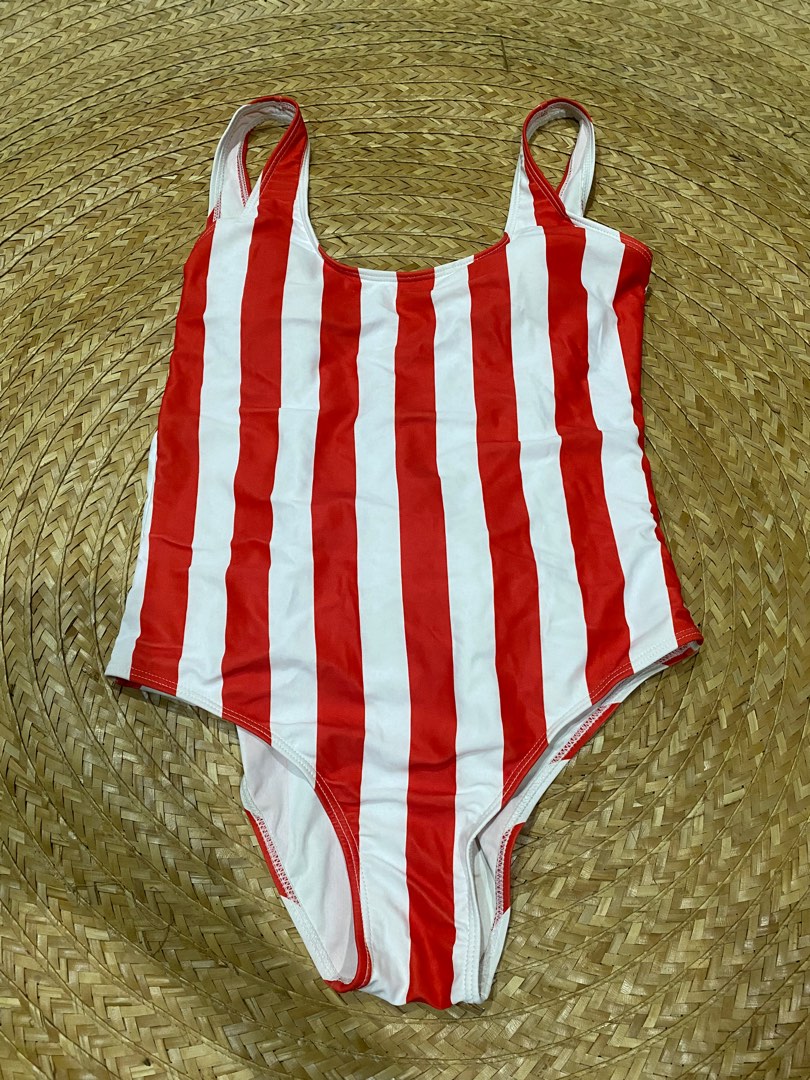 Red stripe One Pie e, Women's Fashion, Swimwear, Bikinis & Swimsuits on ...