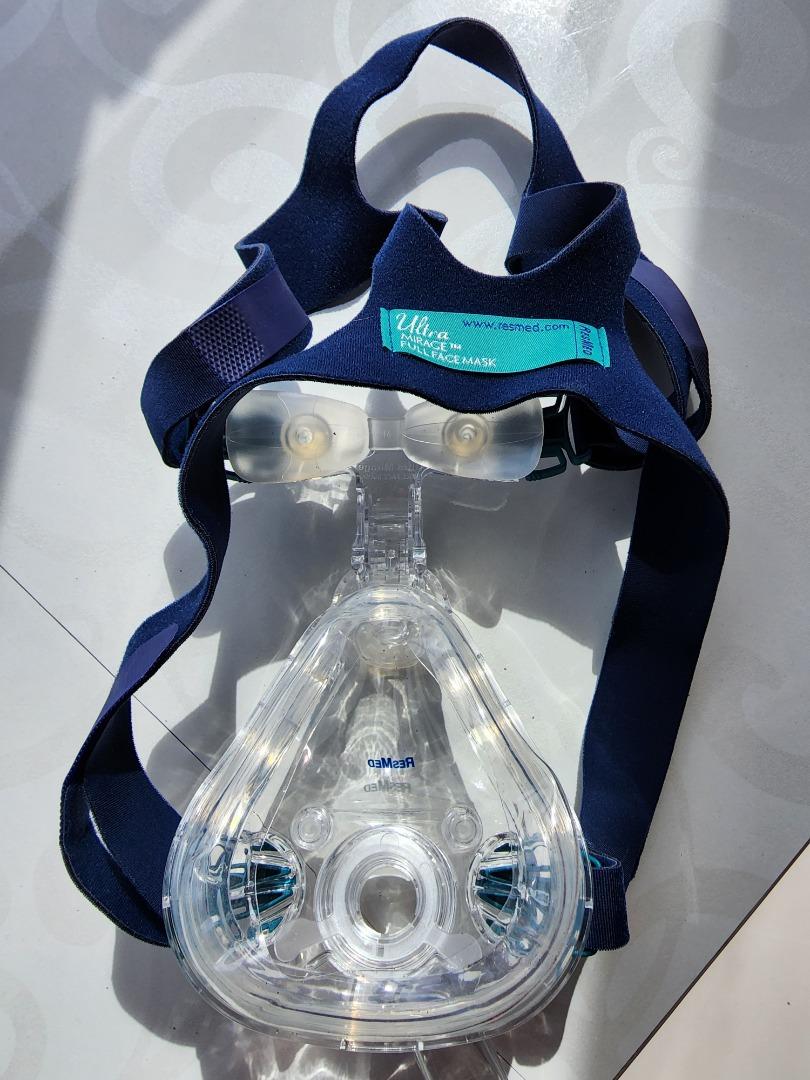 Resmed Ultra Mirage Full Face CPAP Mask - Complete Set, Health ...