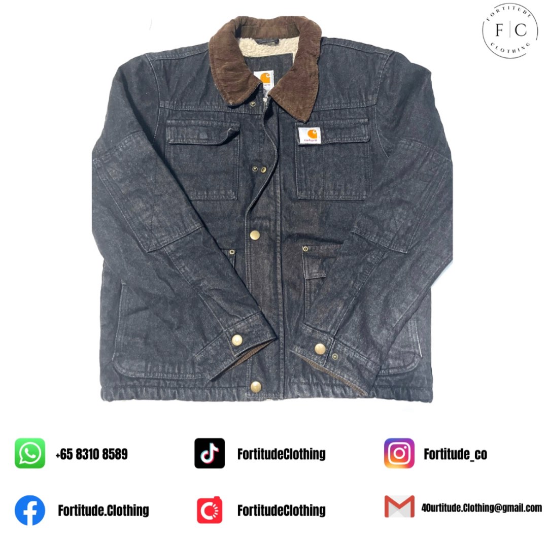 Reworked Carhartt Denim Jacket, Men's Fashion, Coats, Jackets and ...